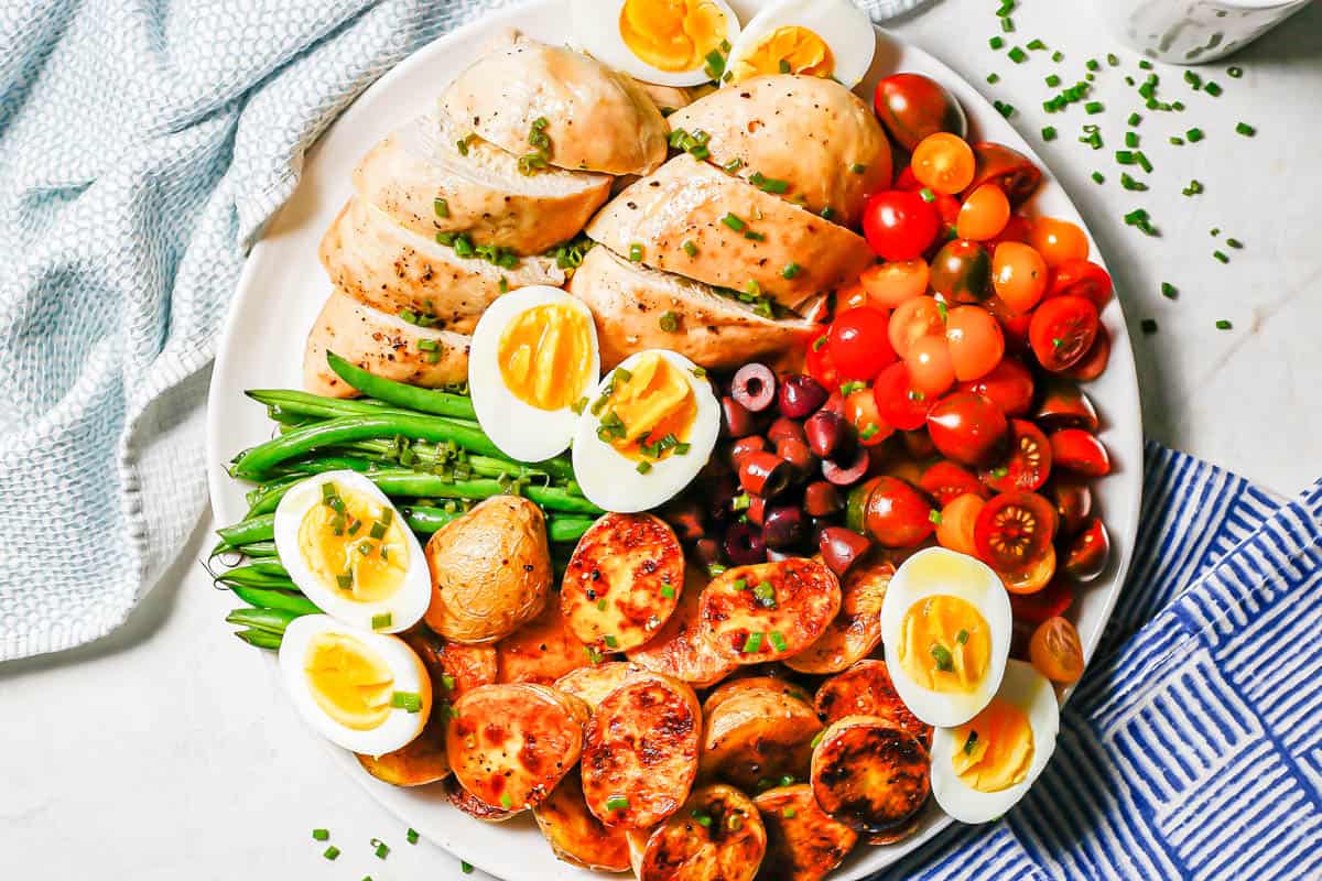 Roast Chicken Niçoise Salad - Family Food on the Table